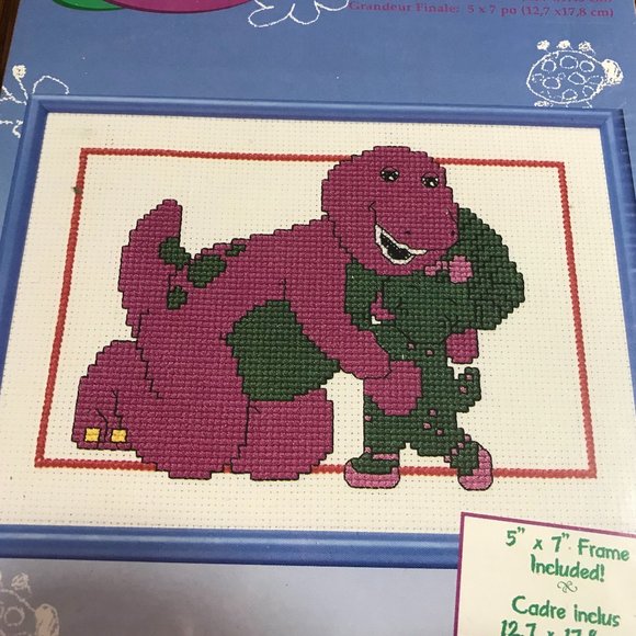 Janlynn | Office | Barney Dinosaur Hugs Cross Stitch Kit New | Poshmark